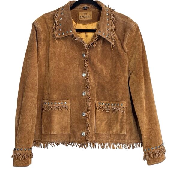 King Ranch | Jackets & Coats | Vintage King Ranch Suede Leather Jacket ...